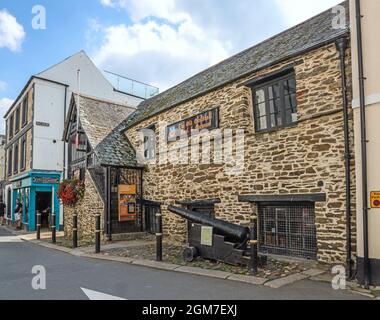 The old Guildhall, Gaol and now Museum in FHigher Market Street, Looe ...
