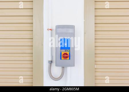Roller shutter door and automatic door switch in new factory building ...