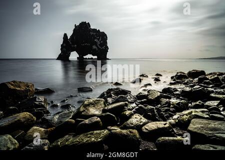 Hvitserkur at dusk, Iceland Stock Photo - Alamy