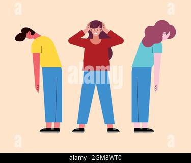 set women depressed sad desperate Stock Vector Image & Art - Alamy