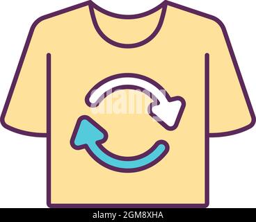 upcycled fashion sustainable icon color illustration Stock Vector Image ...