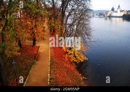 Czechia people and foreign travelers walking travel visit ancient ...