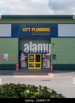 MARSH BARTON, EXETER, DEVON, UK - SEPTEMBER 24, 2024 sign and front ...