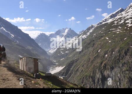 Lofty mountain covered in snow in the morning Stock Photo - Alamy