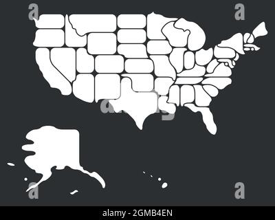 Generalized smooth map of USA Stock Vector Image & Art - Alamy