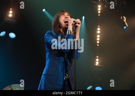 September 17th 2021 Bobby Gillespie, lead singer with Scottish rock ...
