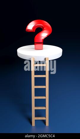 Question Mark Ladder Stock Photo - Alamy