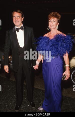 Rich Little and Jeanne Worden and wife Jeanne Worden attend the Hugh O ...