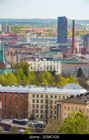 Aerial landscapes from Pyynikki sightseeing tower in Tampere Finland ...