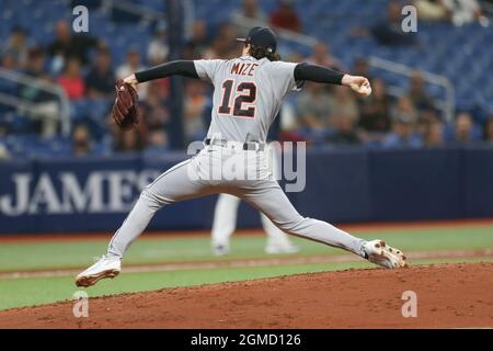 Detroit Tigers starting pitcher Casey Mize delivers during the fourth ...