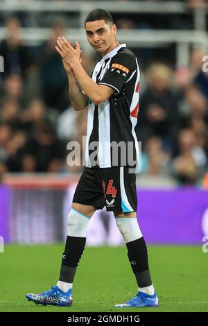 Miguel Almirón #24 of Newcastle United during the Premier League match ...