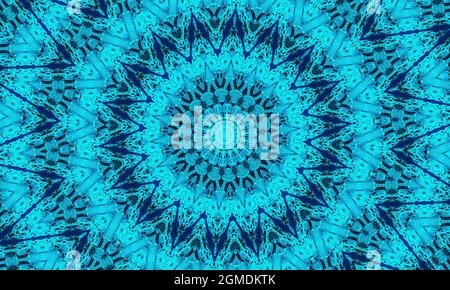 Cyan kaleidoscope background, gift wrapping and wallpaper concept Stock ...