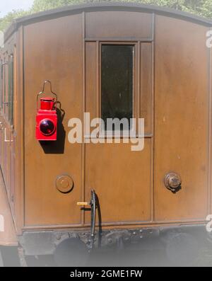 Vintage railway tail lamp on rear of train Stock Photo - Alamy