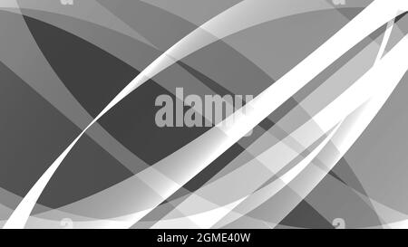 Background abstract 8K monochrome white gray silver black waves lines ...