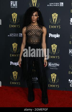 Michaela Jae "MJ" Rodriguez arrives at the 73rd Primetime Emmy Awards ...