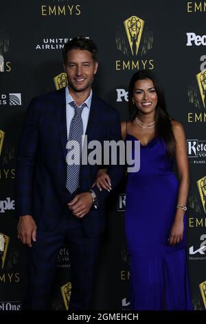 Justin Hartley and Sofia Pernas arrive at the Emmys Performers Nominee ...