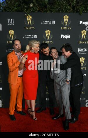 Brendan Hunt, Hannah Waddingham, Brett Goldstein, and Phil Dunster ...