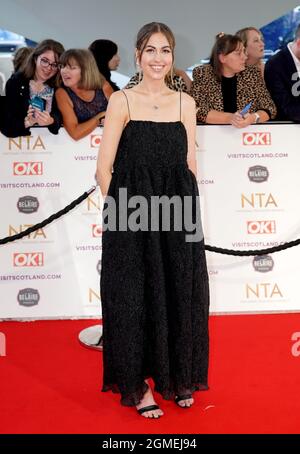 Rhiannon Clements attending the National Television Awards 2021 held at ...