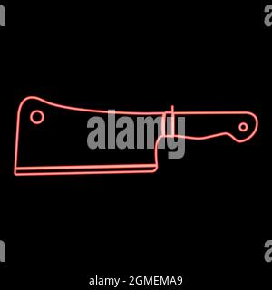 meat knife neon Stock Vector Image & Art - Alamy