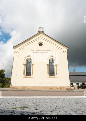 Hermanuv Mestec, Czechia. 26th of August 2021. Repaired synagogue in ...