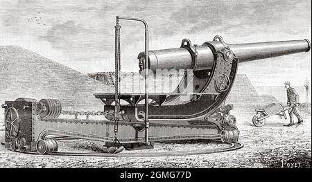 military, artillery, cannon, French cannon from the 17th century, wood ...