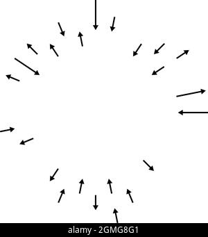 Outward arrows. Direction pointers in hand drawn doodle style Stock ...