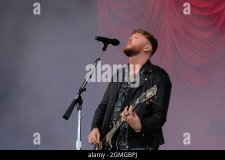 Sam Fender - actor, singer-songwriter and guitarist - arriving at BBC ...