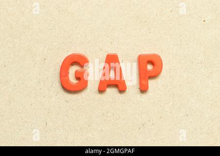 Alphabet letter with word GAP (abbreviation of good agricultural ...