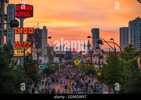 Atmosphere during the 2021 Life is Beautiful Music Festival held in ...