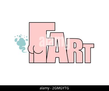 Fart lettering sign. Farting symbol vector illustration Stock Vector ...