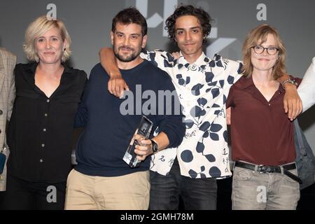 Andrea Bescond, Akim Isker, Moncef Farfar, and Isabelle Carre receive ...