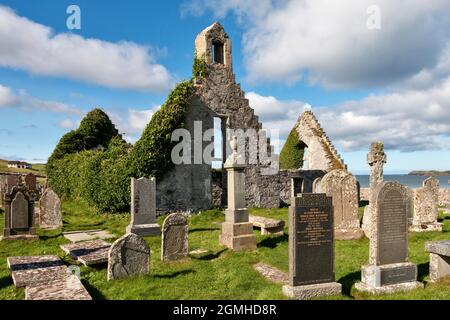 Ruins of Balnakeil Church with cemetery, Balnakeil, Sutherland ...