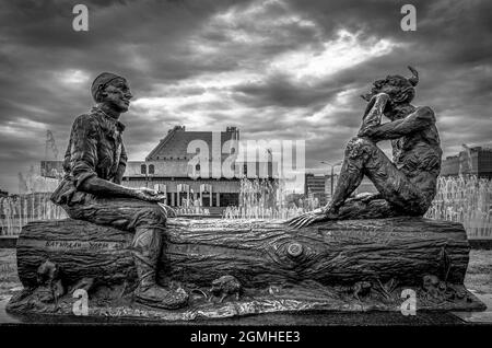 'Mysteries of Shurale' monument in the historic district of Kazan ...