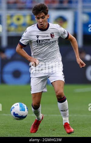 Aaron Hickey (Bologna FC) during Bologna vs Parma, italian soccer Serie ...