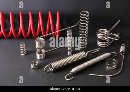 Metal springs in different sizes Stock Photo - Alamy
