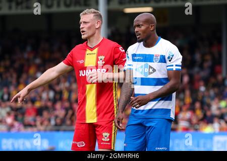 Zwolle - Joris Kramer of Go Ahead Eagles hits the ball during the sixth ...