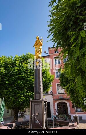 Statue Of Mary In Wasserburg Am Inn In Bavaria Stock Photo - Alamy