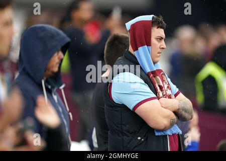 West Ham United fans shield their eyes from the sun - West Ham United v ...