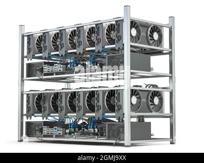 Blockchain technology, cryptocurrency mining Stock Photo - Alamy