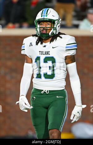 Oxford, MS, USA. 18th Sep, 2021. Ole' Miss wide receiver Braylon ...