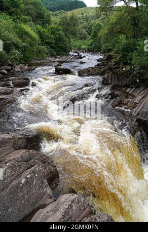 Scotland Scotish Waterful Cascading White Water from Lochs to Lakes in ...