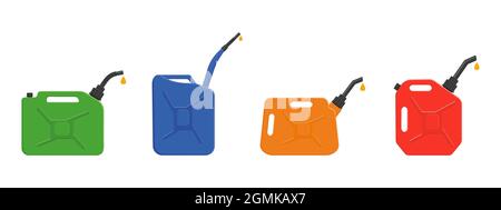 fuel can metal set cartoon vector illustration Stock Vector Image & Art ...