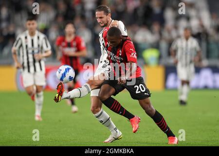 Adrien Rabiot of AC Milan is challenged by Santiago Pierotti of US ...