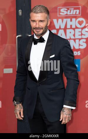 David Beckham attends the Sun's Who Cares Wins Awards 2021 at The ...