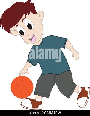 illustration of portrait playing basketball in abstract cubism style ...