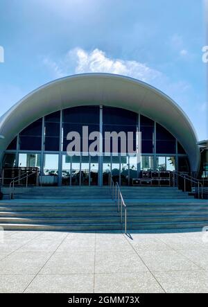 View of the Rady Shell at Jacobs Park. San Diego, California, USA. This ...