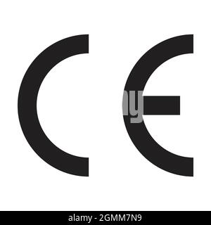 CE mark symbol. European Conformity certification mark. Vector ...