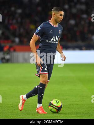PSG's Achraf Hakimi during the Ligue 1 Paris Saint Germain (PSG) v ...