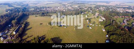 Aerial view of Kingsdown International Camping Centre, taken from ...