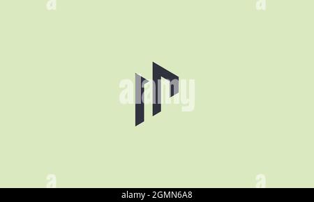 LETTERS MP LOGO DESIGN WITH NEGATIVE SPACE EFFECT FOR ILLUSTRATION USE ...